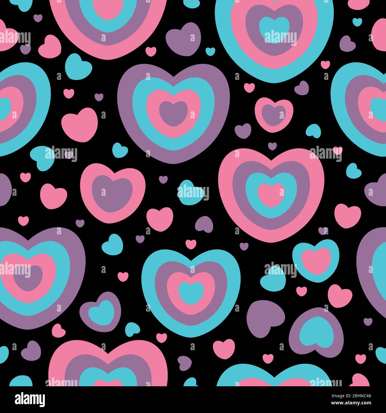 Heart doodles pattern hi-res stock photography and images - Alamy
