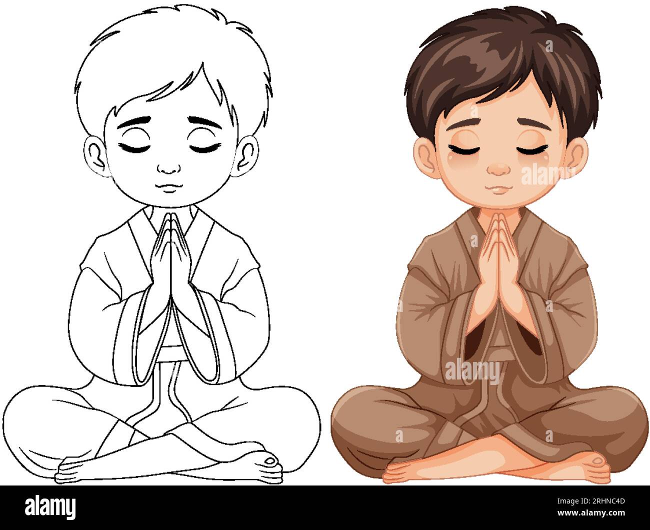 Boy Praying Cartoon