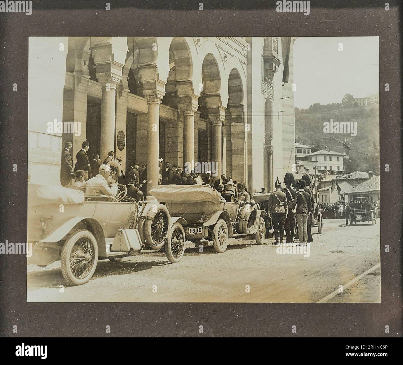 The reception of the Archduke Franz Ferdinand (1863-1914) in Sarajevo shortly before his ...