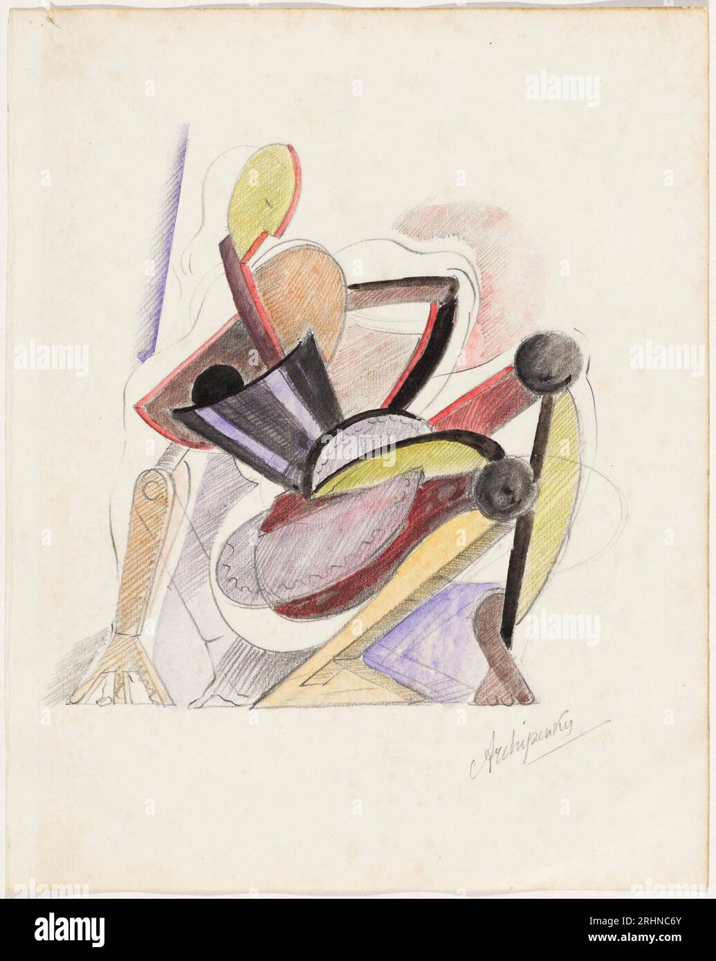 Cubist Figure. Museum: PRIVATE COLLECTION. Author: ALEXANDER ARCHIPENKO ...