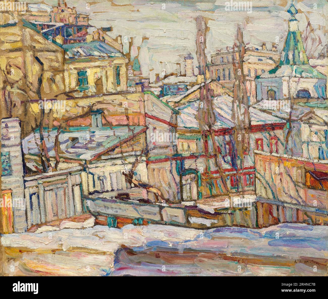 Snow, Kiev. Museum: PRIVATE COLLECTION. Author: Abraham Manievich ...