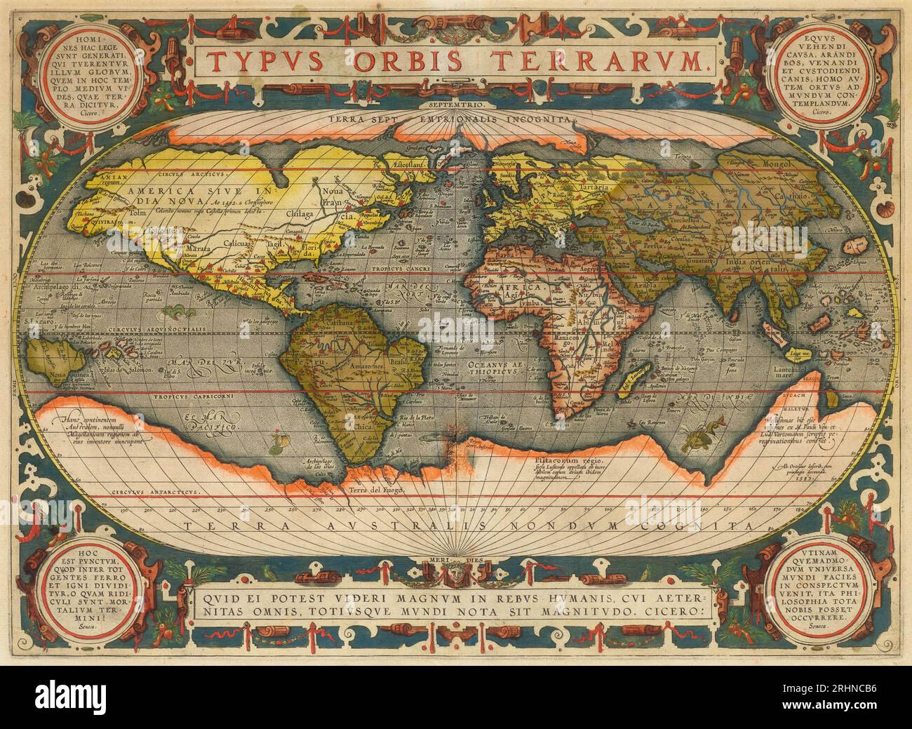 Typus Orbis Terrarum. From Theatrum Orbis Terrarum. Museum: PRIVATE ...