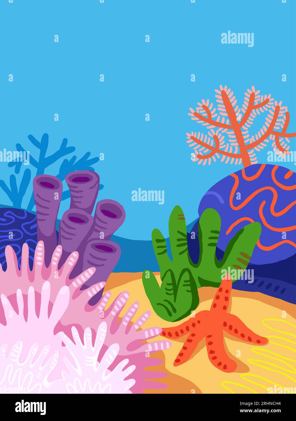 Underwater Background Coral Cartoon