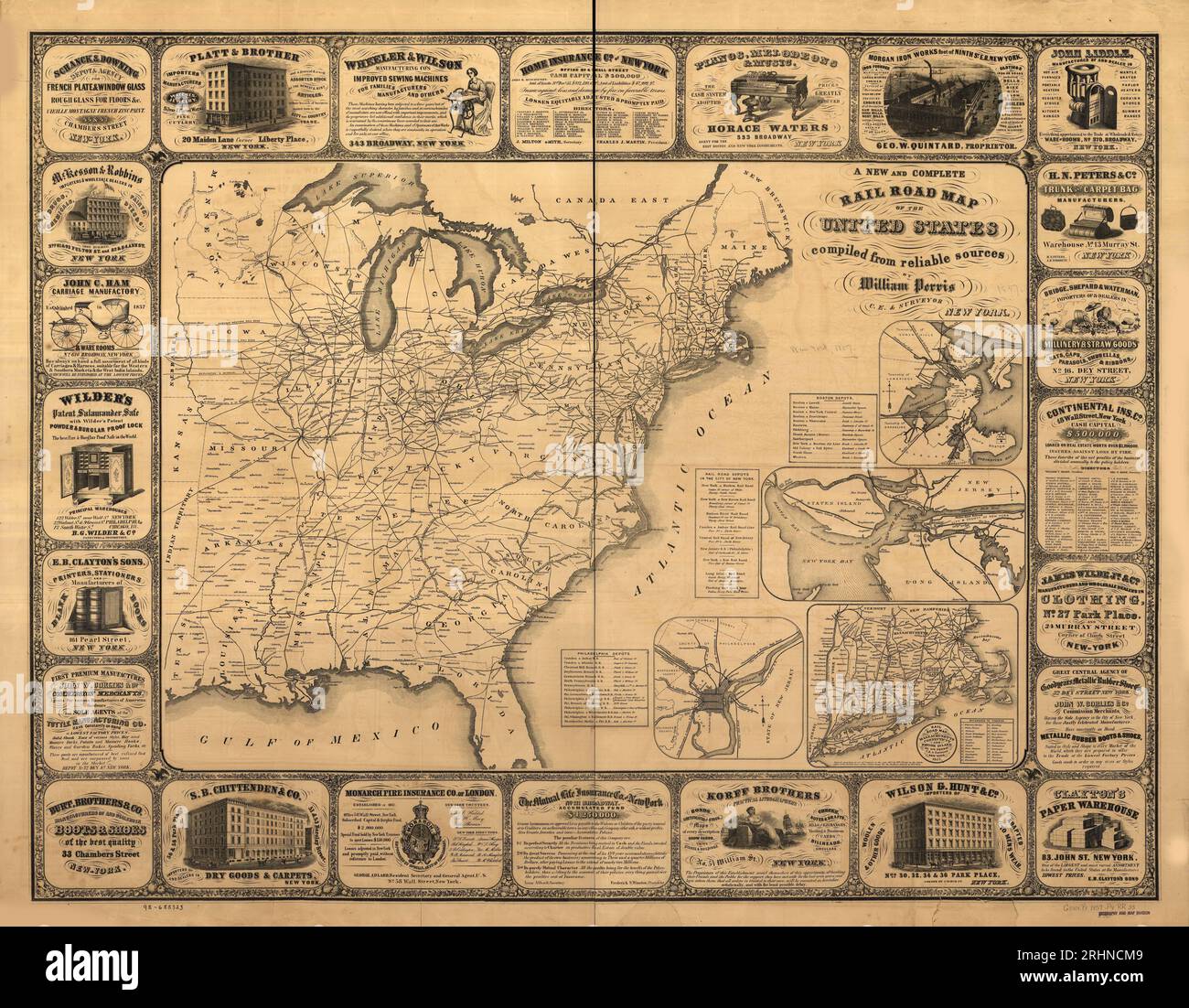 A new and complete railroad map of the United States compiled from ...