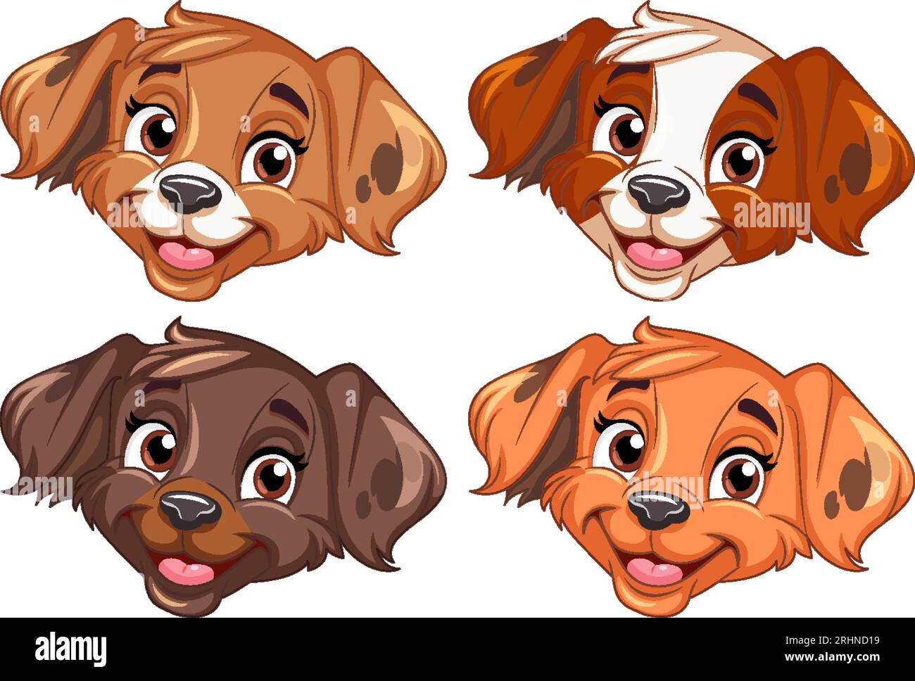 Cute Dog Cartoon Character illustration Stock Vector Image & Art - Alamy