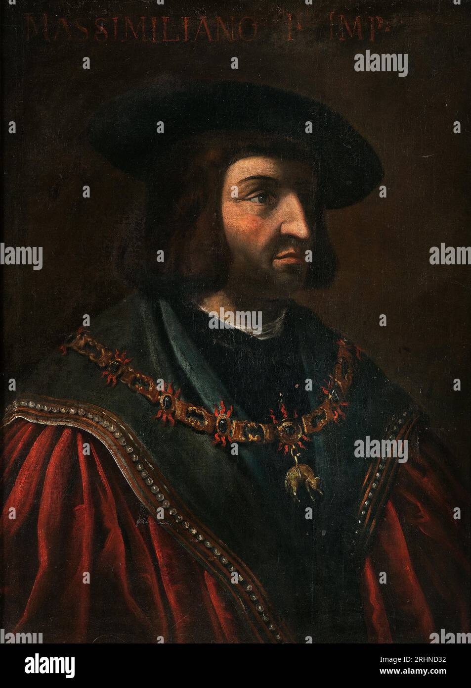 Portrait of Emperor Maximilian I (1459-1519). Museum: PRIVATE ...