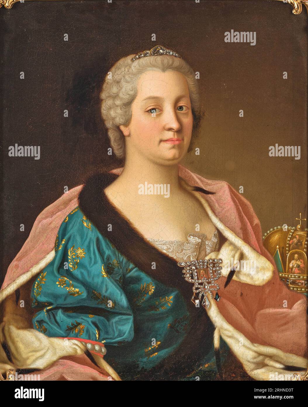Portrait of Empress Maria Theresia of Austria (1717-1780) with the Holy ... Portrait of Empress Maria Theresia of Austria (1717-1780) with the Holy ...