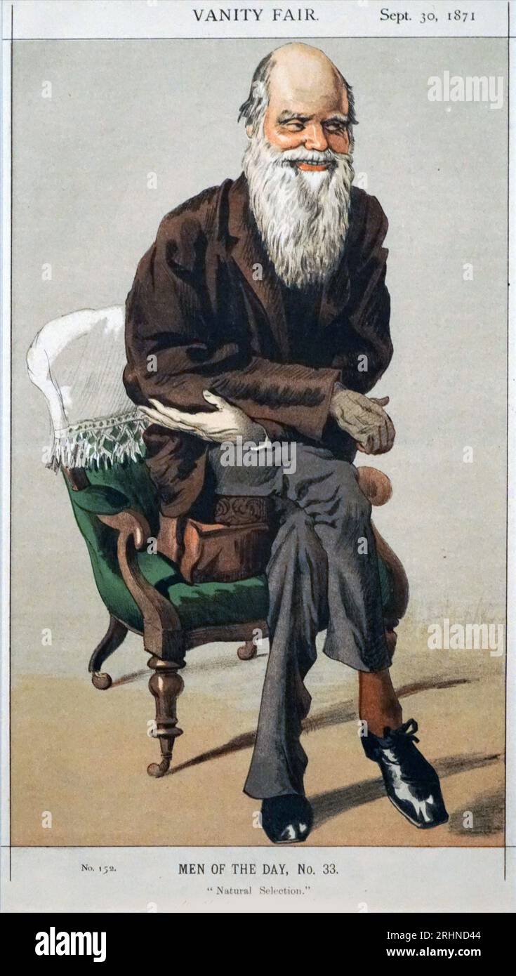 Charles Darwin from Vanity Fair magazine, 30 September 1871. Museum ...