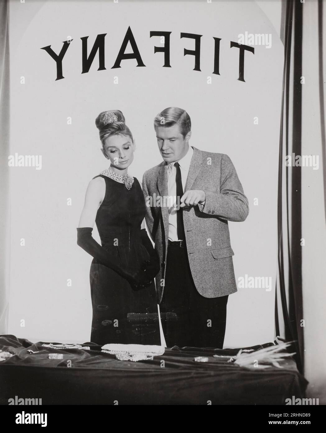 Audrey Hepburn and George Peppard in Breakfast at Tiffany's. Museum ...