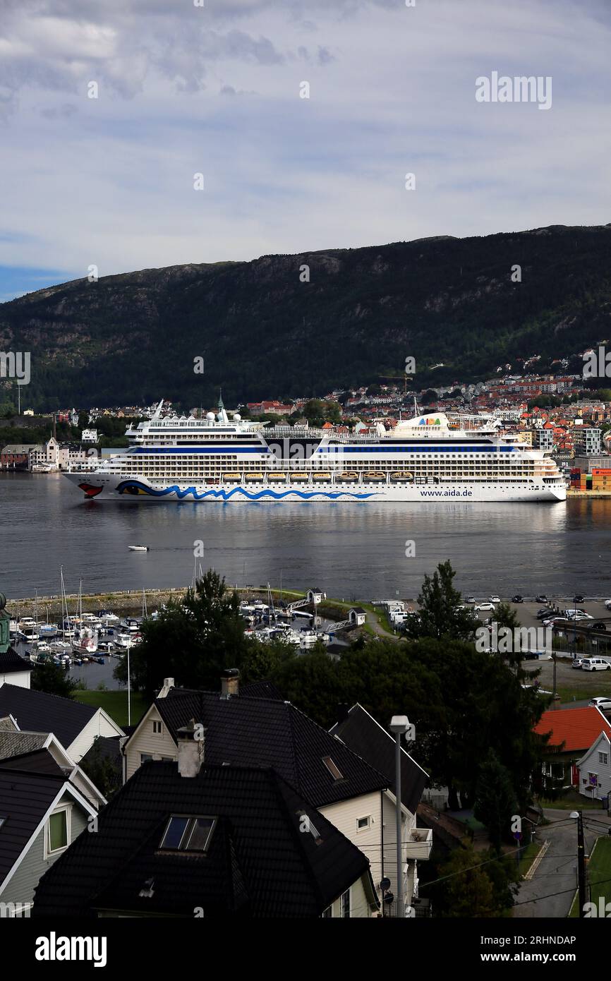 AIDA Mar in Bergen, Norway Stock Photo - Alamy