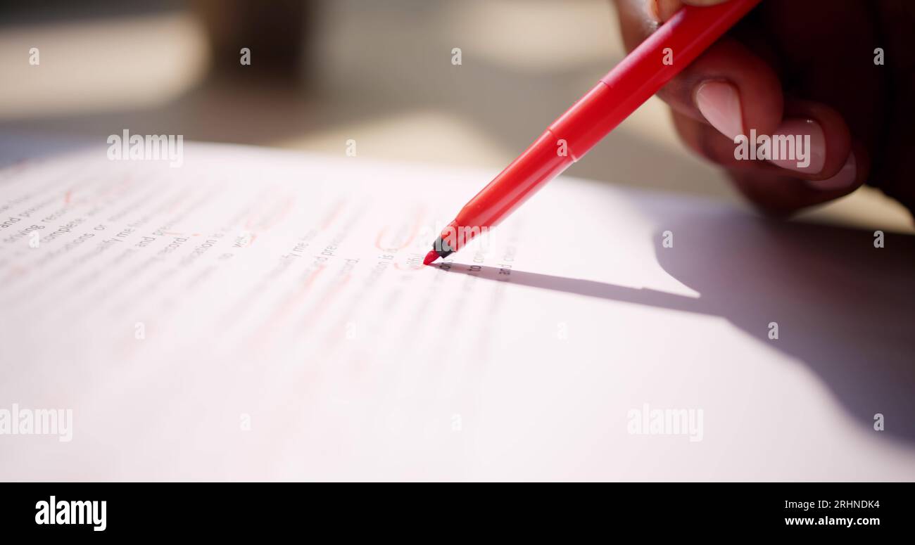 Book script edit paper hi-res stock photography and images - Alamy