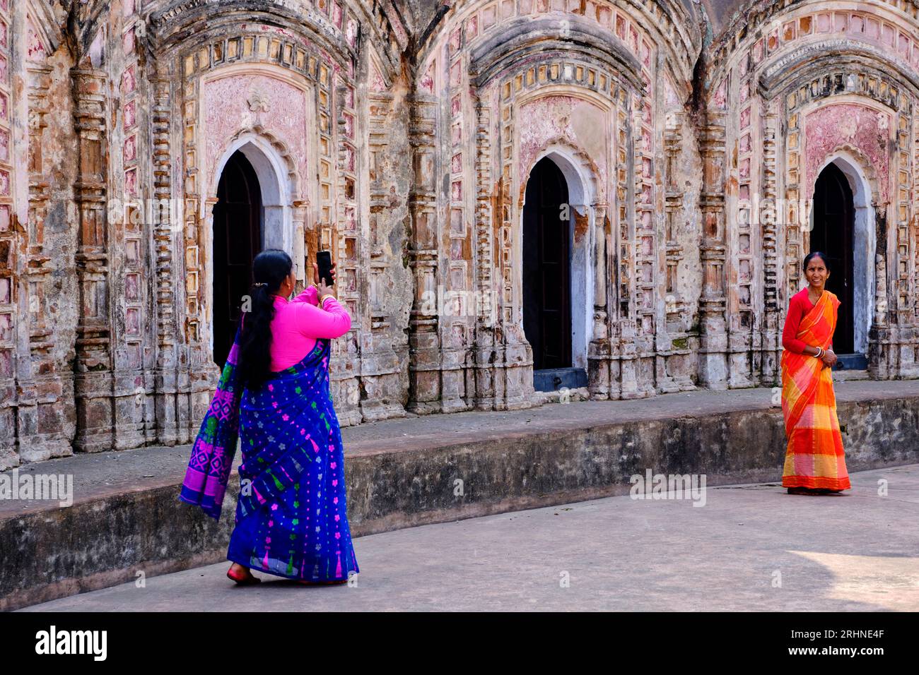 India, West Bengal, the Raj Mahal on the Hooghly river, tributary of ...
