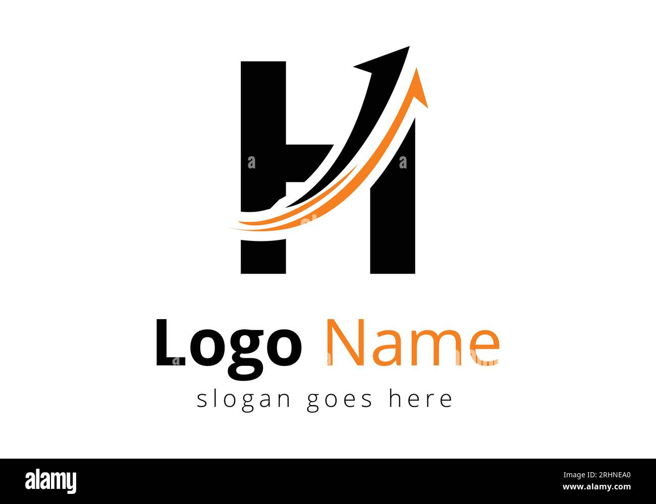 Finance Logo With H Letter Concept. Financial or success logo concept ...