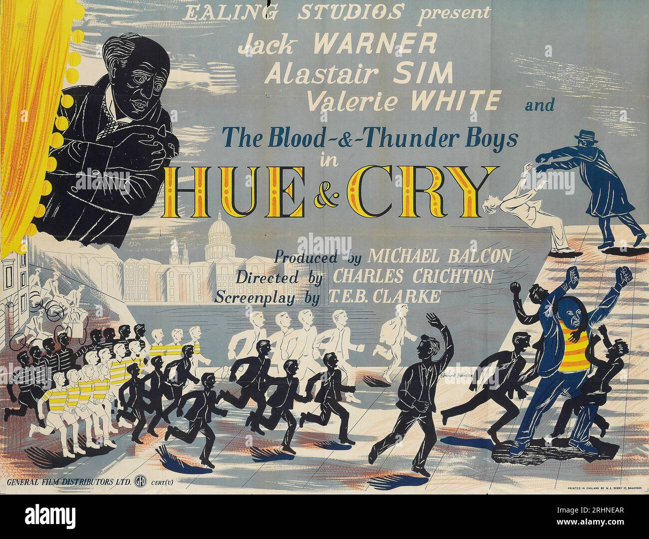 Hue And Cry Original British Quad Film Poster Ealing Studios Michael ...