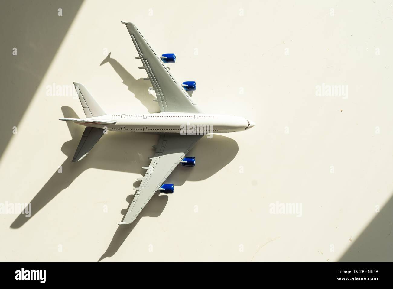 A close up shot of a diecast model plane. Toy model airplane isolated ...