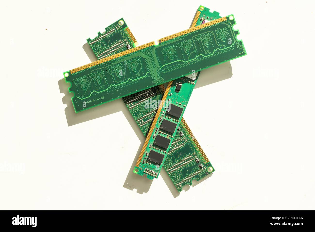 Random access memory on white background Stock Photo - Alamy