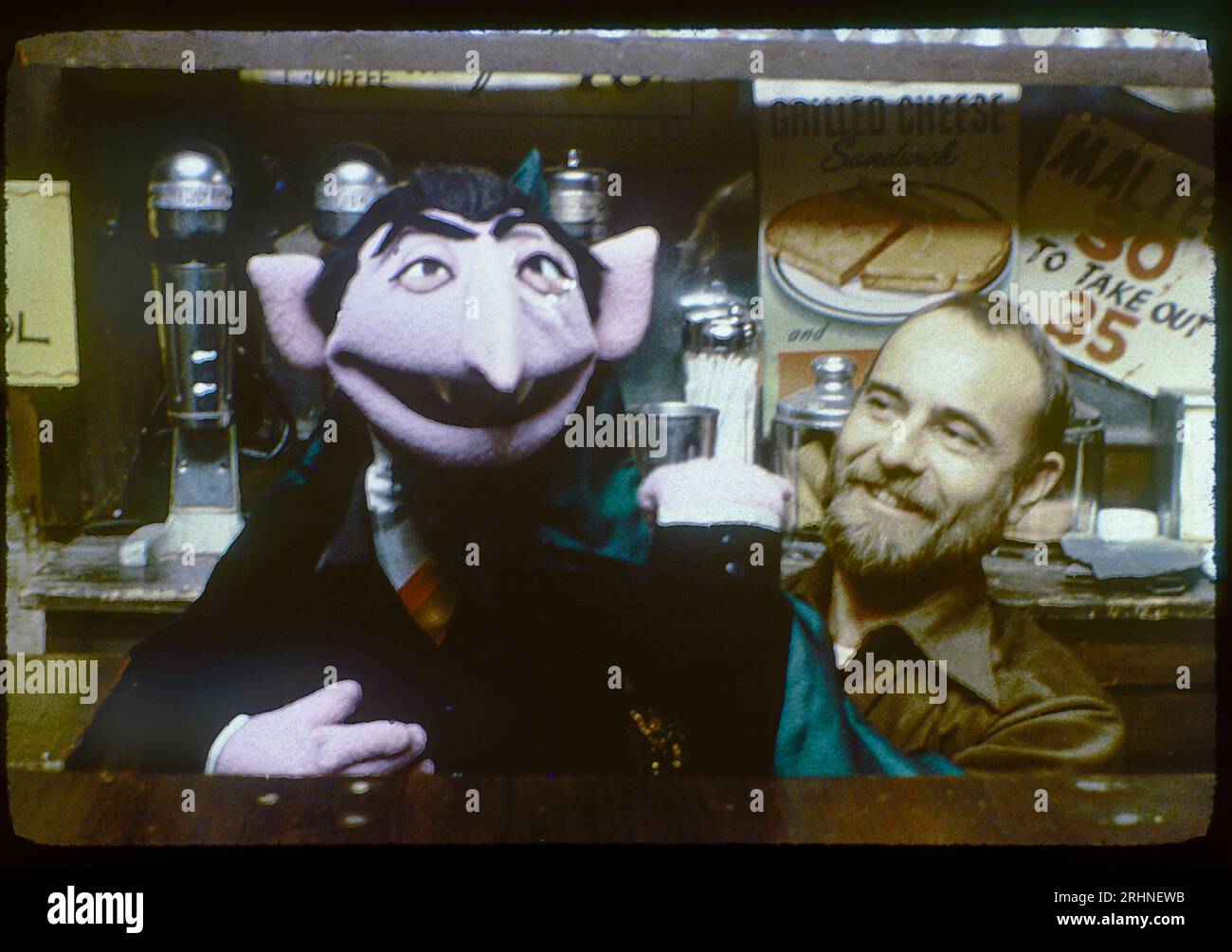 A 1977 photo of puppeteer Jerry Nelson and his alter ego, The Count ...