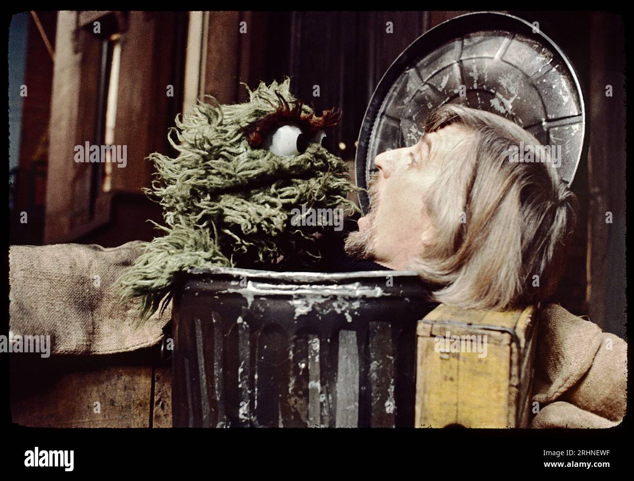 A 1977 photo of Sesame Street puppeteer Carroll Spinney and his alter ...