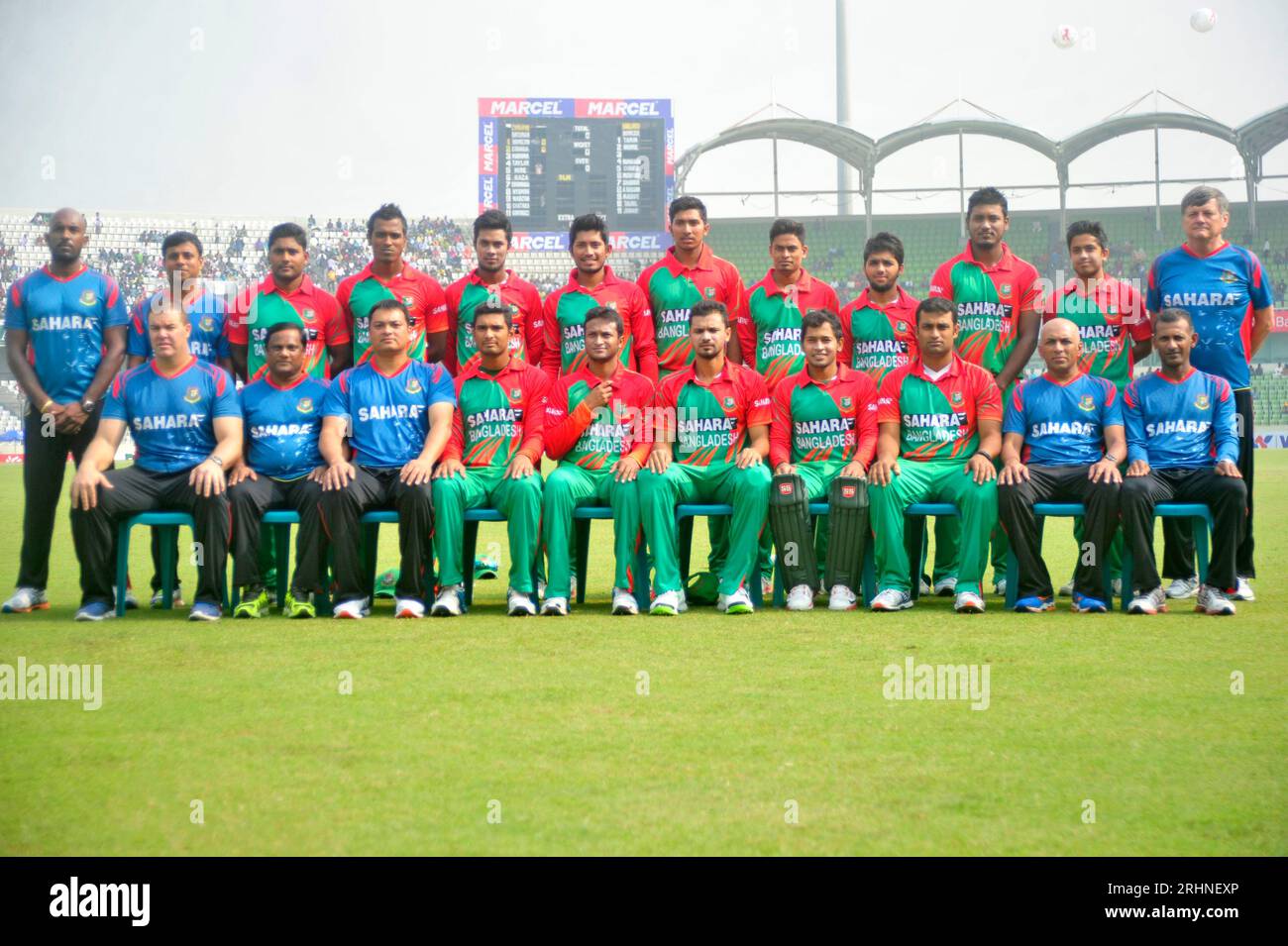 Bangladesh team group photo during the Bangladesh-Zimbabwe One Day ...