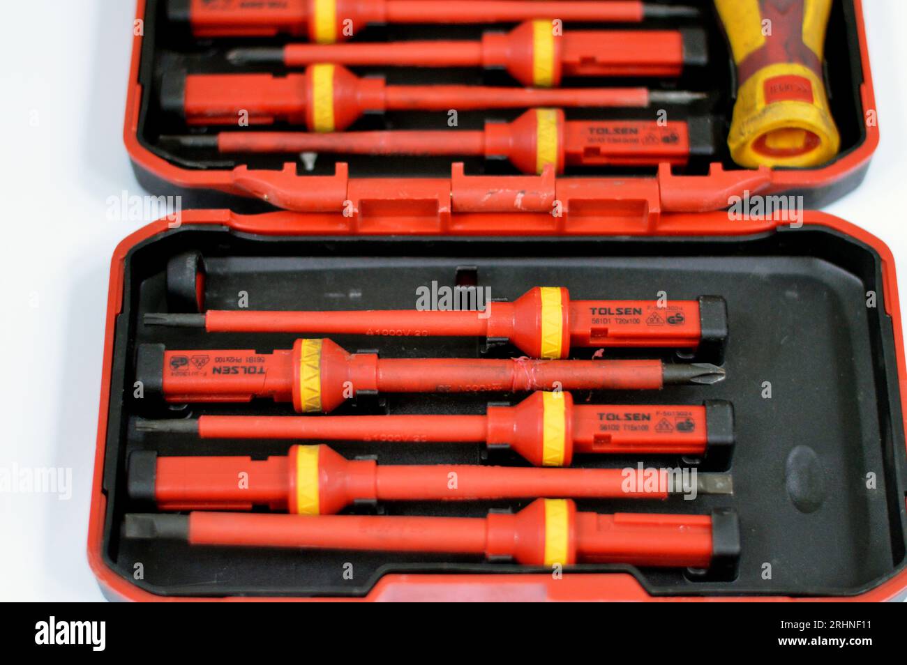 Cairo, Egypt, July, 26 2023: Tolsen Screwdriver Set, Screwdriver Handle ...