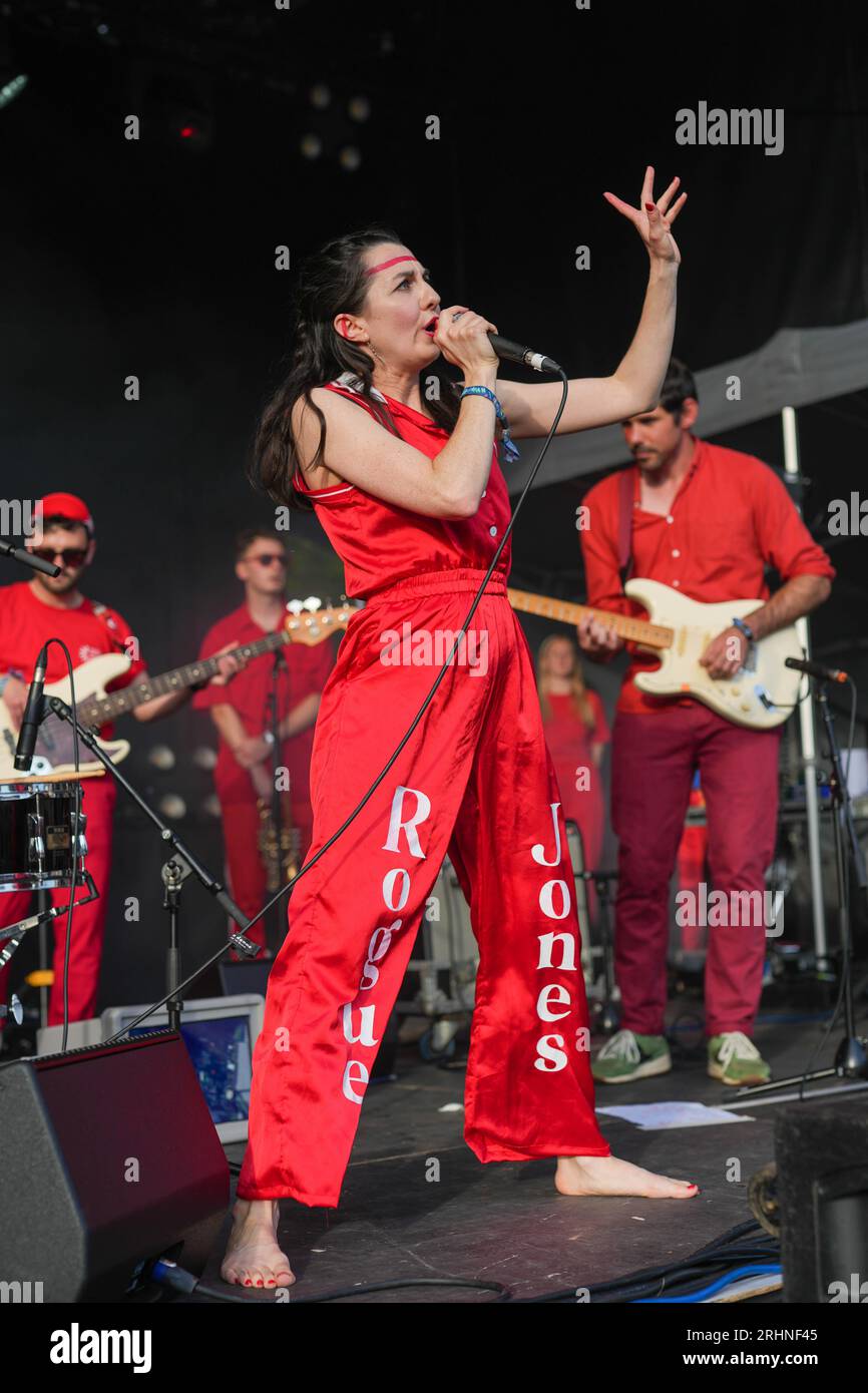 Glanusk Park, UK. Thursday, 17 August, 2023. Welsh band The Rogue Jones ...