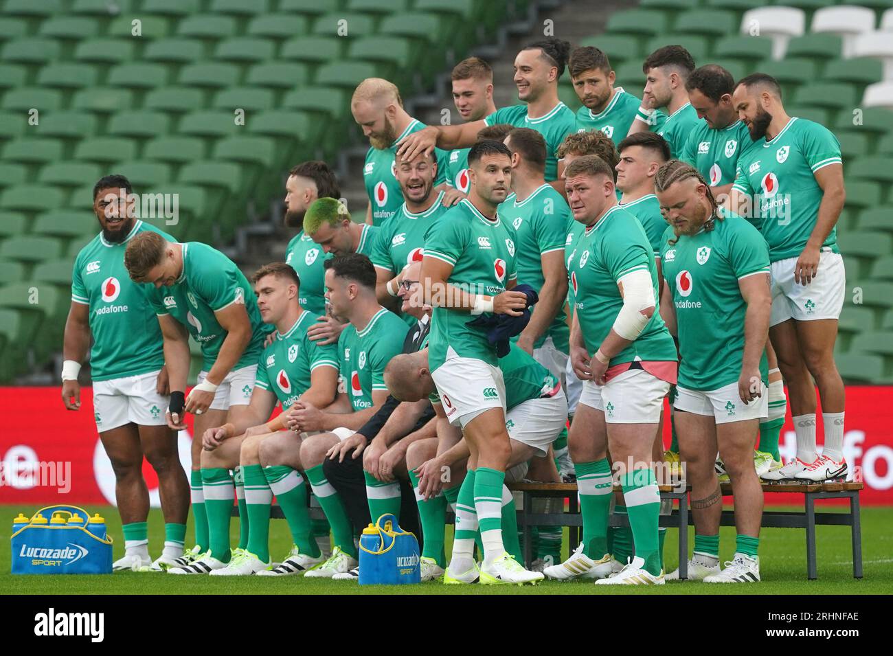 An Ireland team group photo during the Captain's Run at the Aviva ...