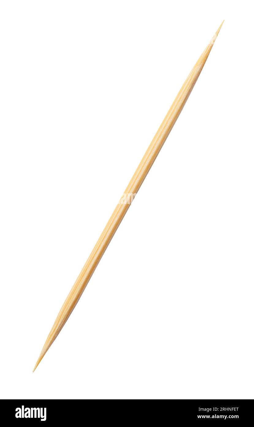 natural wooden sharp toothpick cutout on white background Stock Photo ...