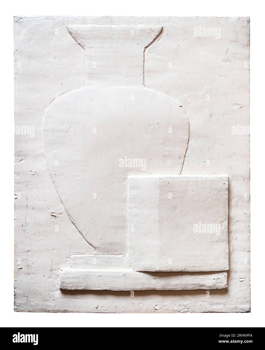 educational academic work on sculpture - top view of handcrafted bas ...