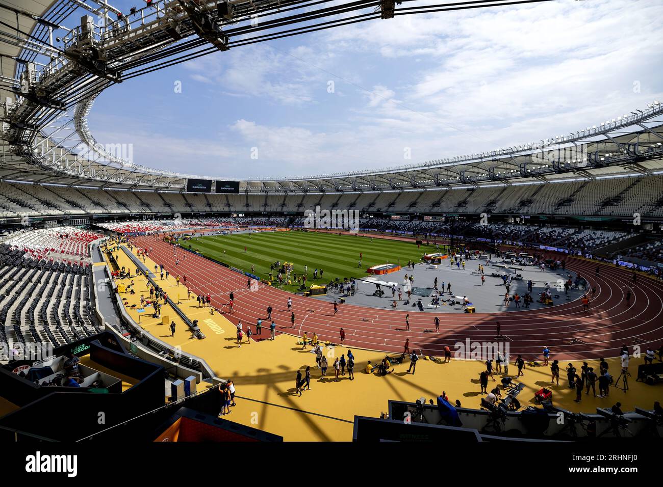 BUDAPEST - Overview during an open training on the track in the ...