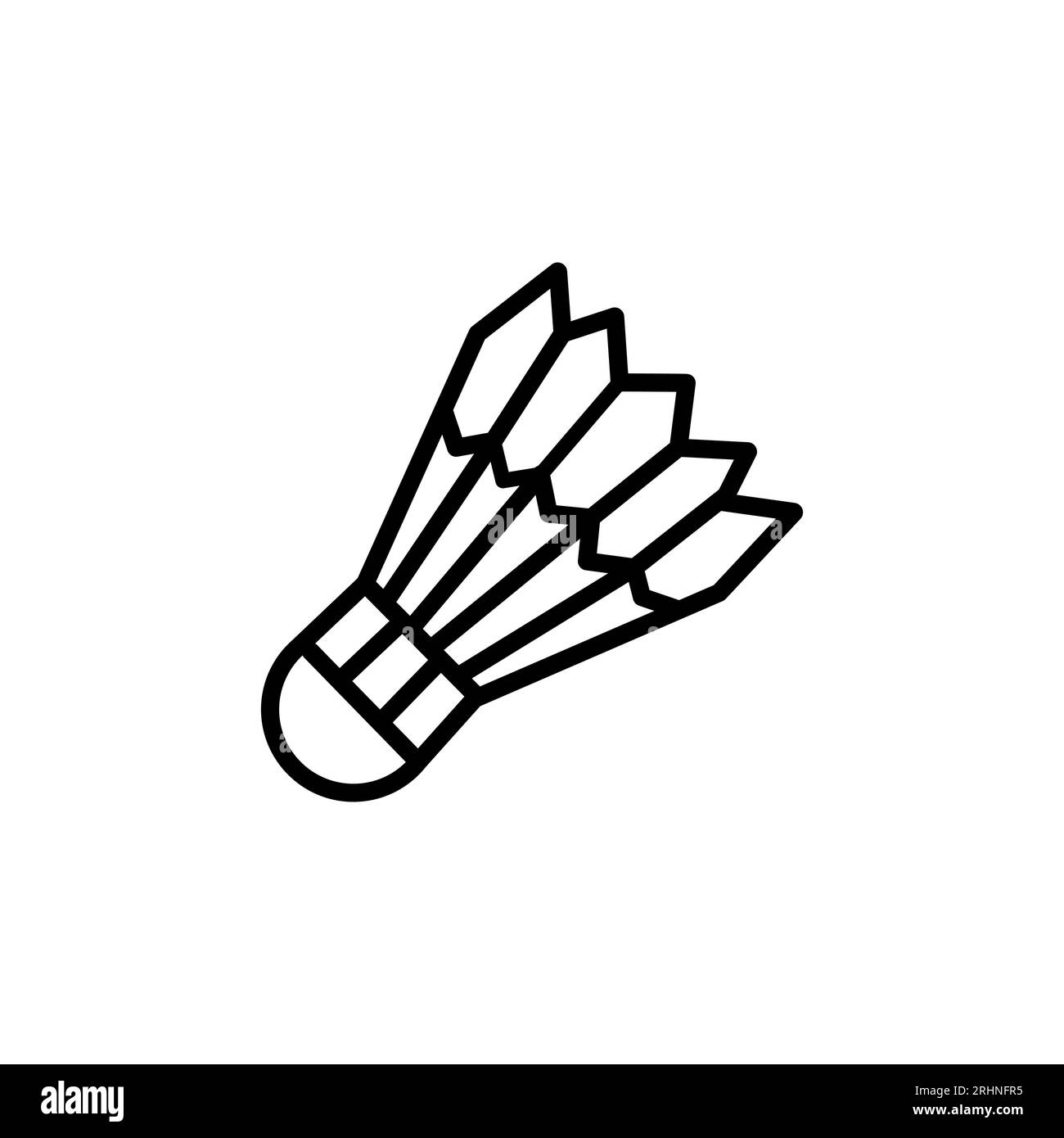 Badminton ball icon. Line badminton symbol. Thin linear graphic ...
