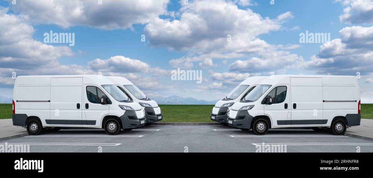 White commercial vans hi-res stock photography and images - Alamy