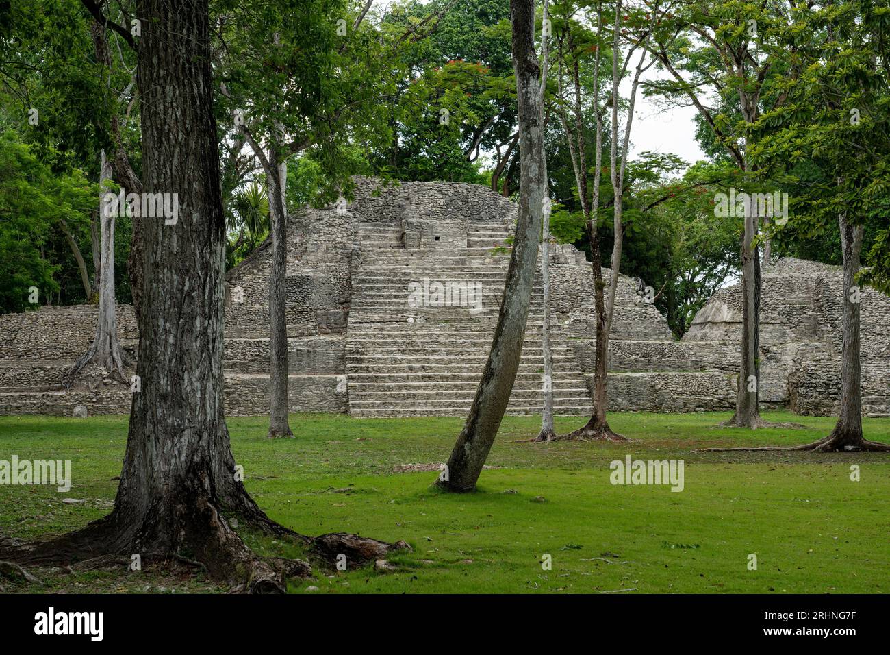 Pyramid or Structure B1 with Structure B3 at right on Plaza B in the ...