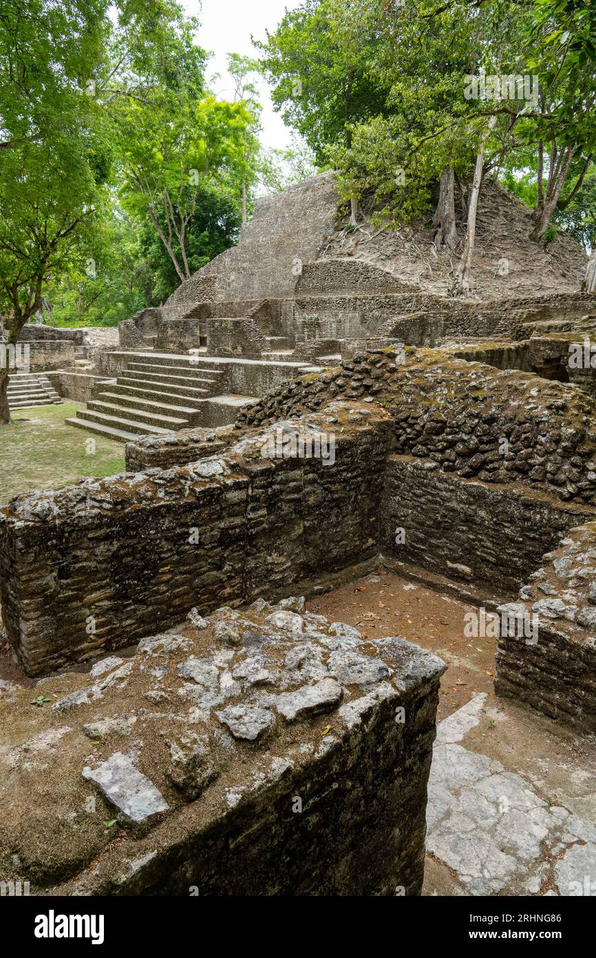 Pyramid A1 & Plaza A with Structure A4 in front in the residential ...