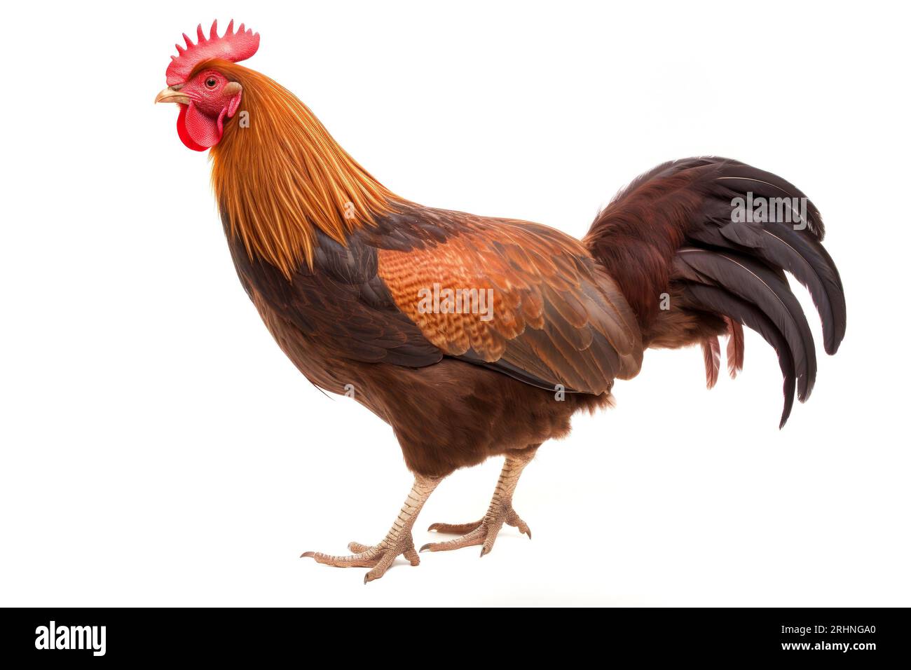 Rhode island red cockerel chicken cut out Rhode island red rooster male ...
