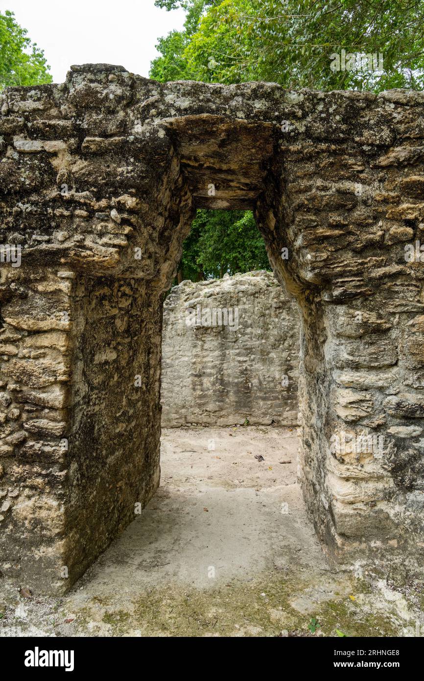 A corbel arch doorway in Structure A2 in the residential complex in the ...