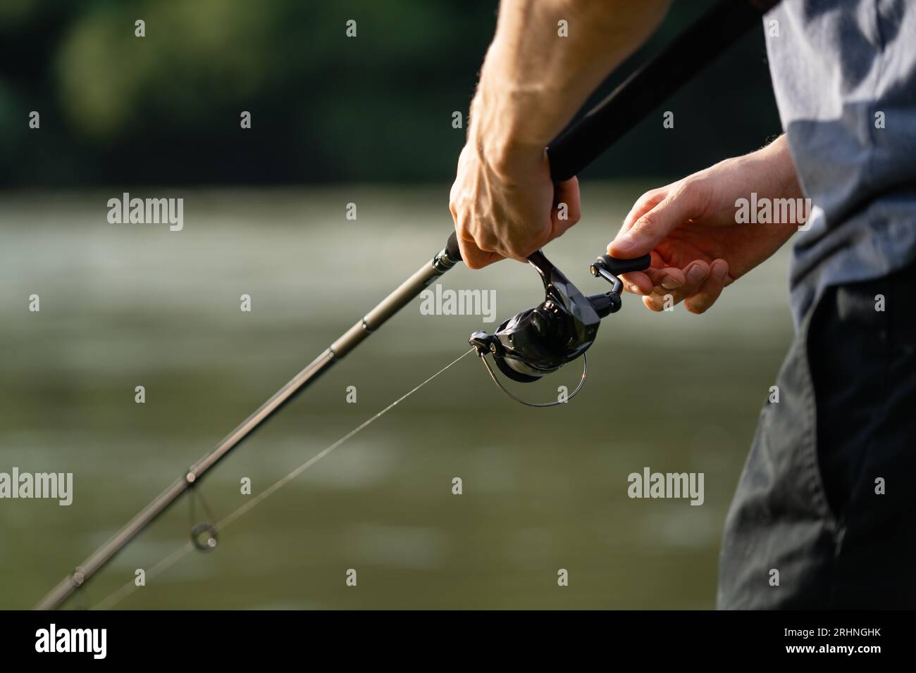 Wide summer river fishermans hi-res stock photography and images - Alamy
