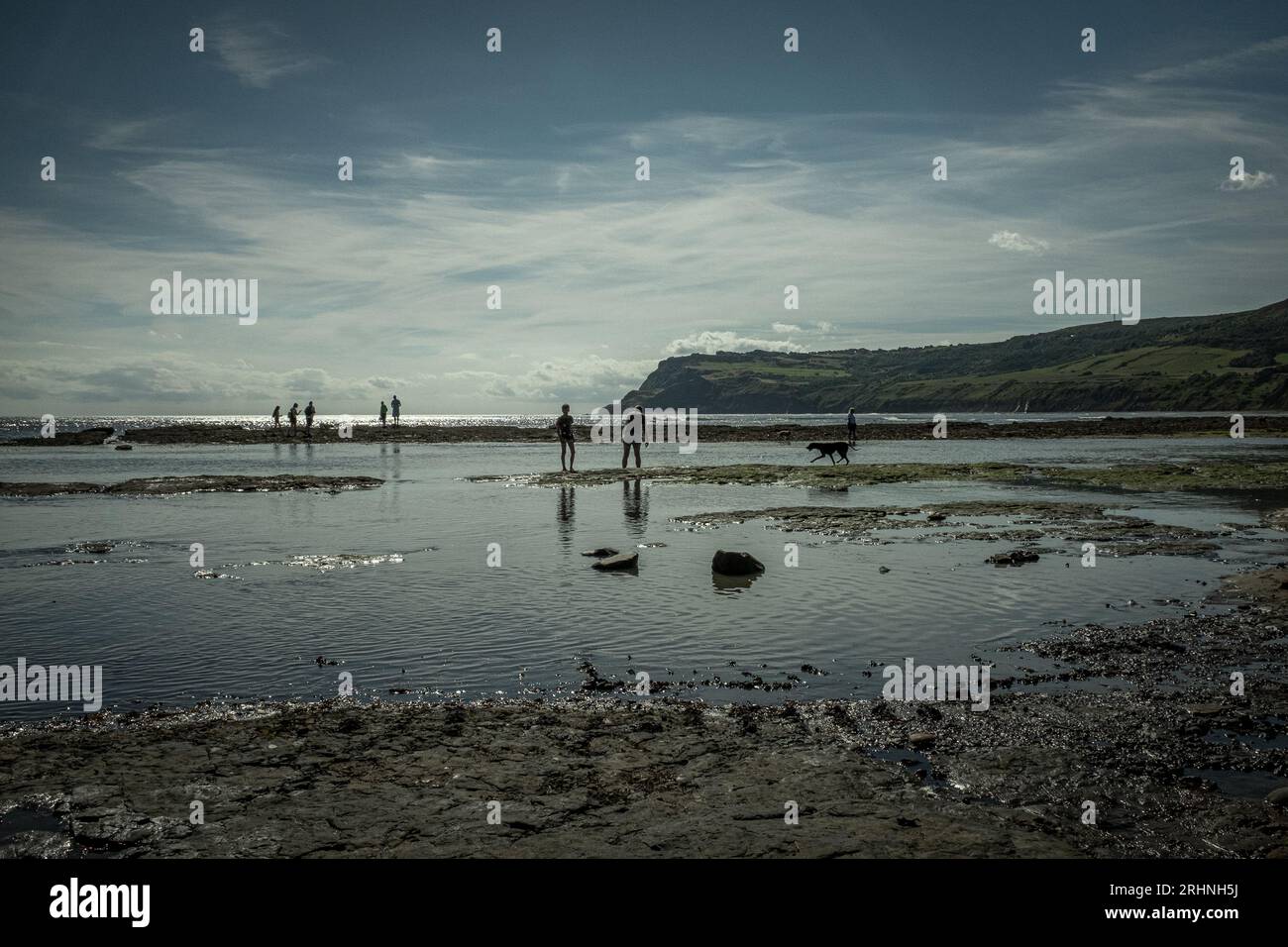 Whitby west cliff scarborough hi-res stock photography and images - Alamy