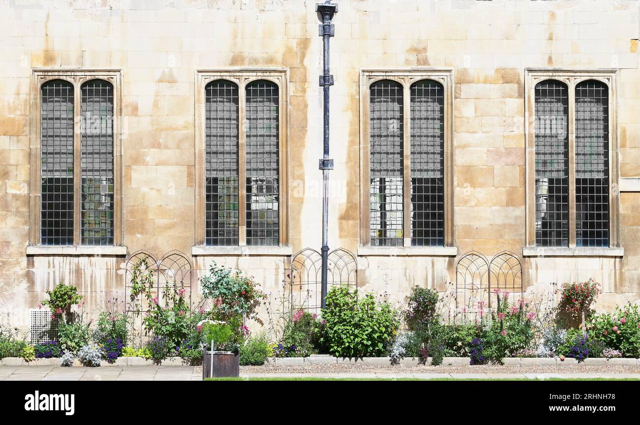 A quad of double windows at Pembroke College, founded in the 14th ...