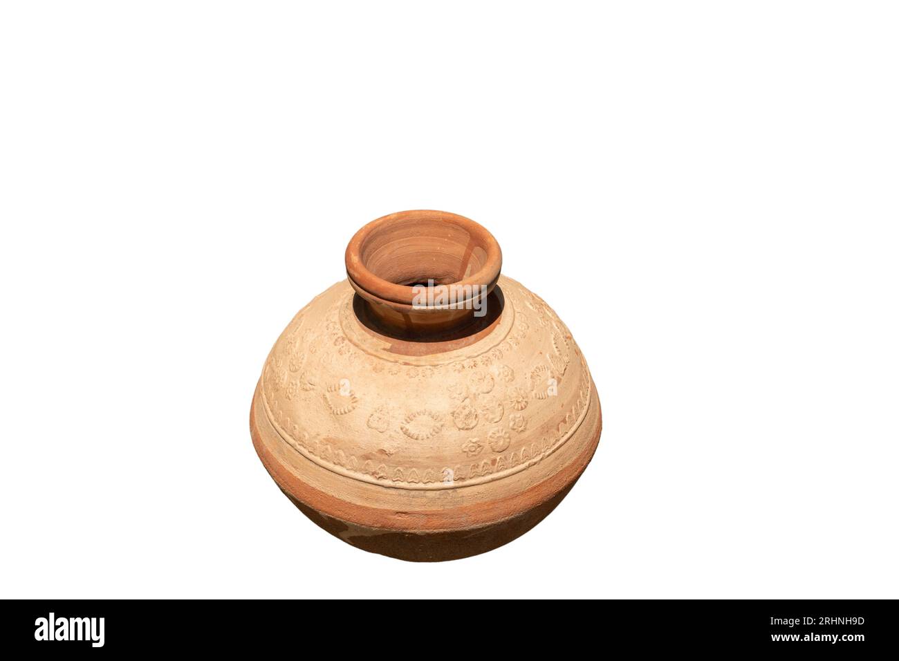 Earthenware pot for water storage isolated on a white background Stock ...