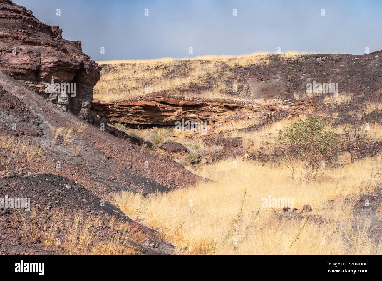 Black mountain scenery in Namibia Stock Photo - Alamy