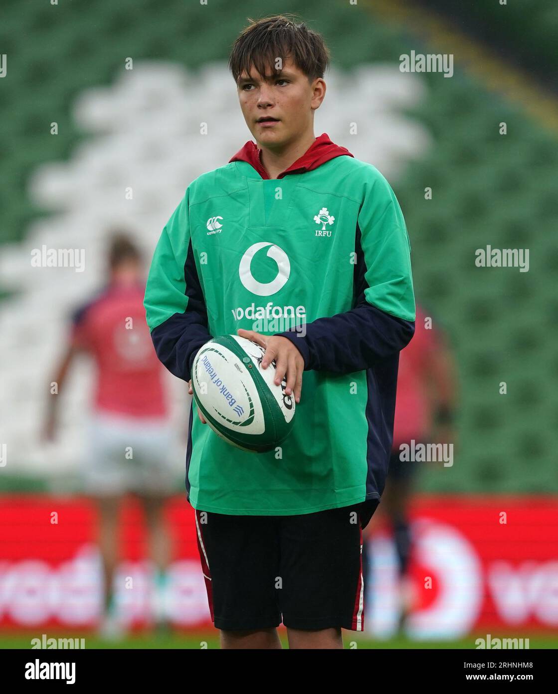 Gabriel Farrell Son Of Ireland Head Coach Andy Farrell During The Captains Run At The Aviva