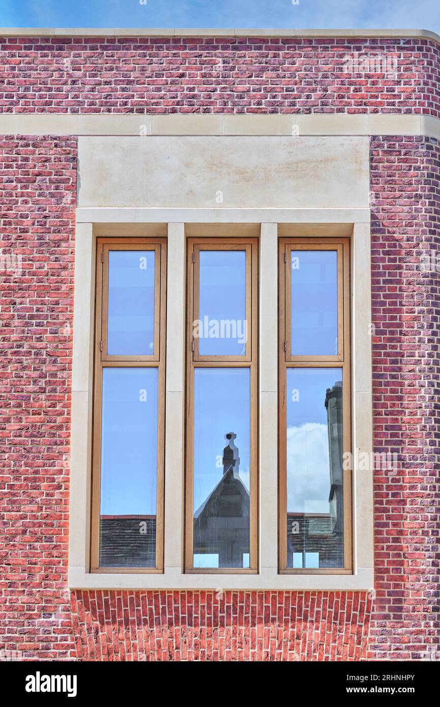 A trio of windows on a reburbished building at Pembroke College ...