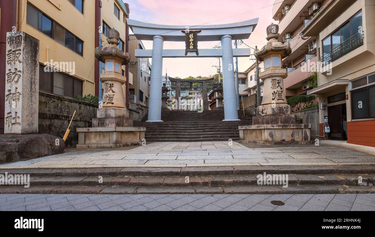 Nagasaki, Japan - Nov 28 2022: Suwa Shrine is a major Shinto shrine, it ...