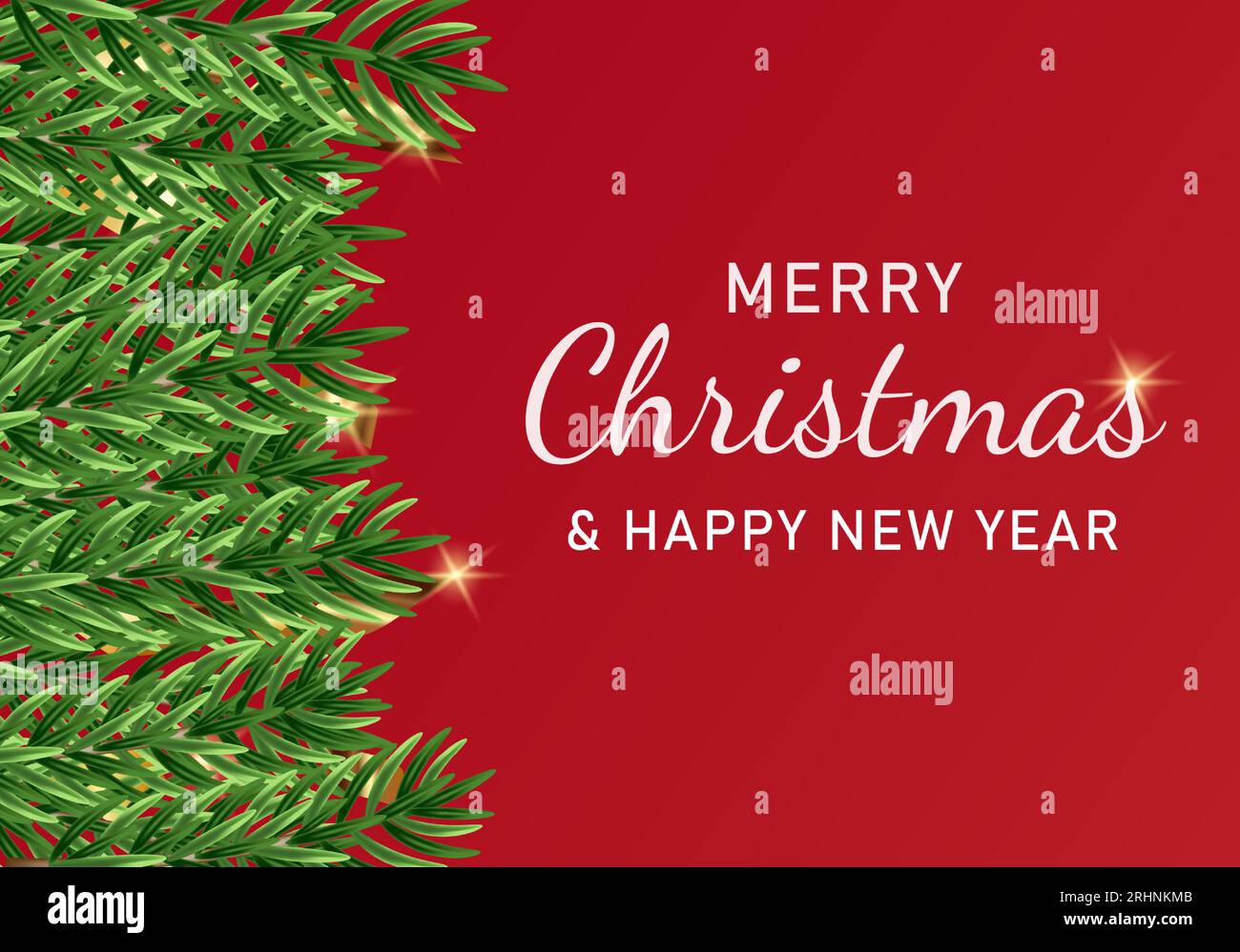 Christmas banner. Background withborder of realistic looking .Christmas ...