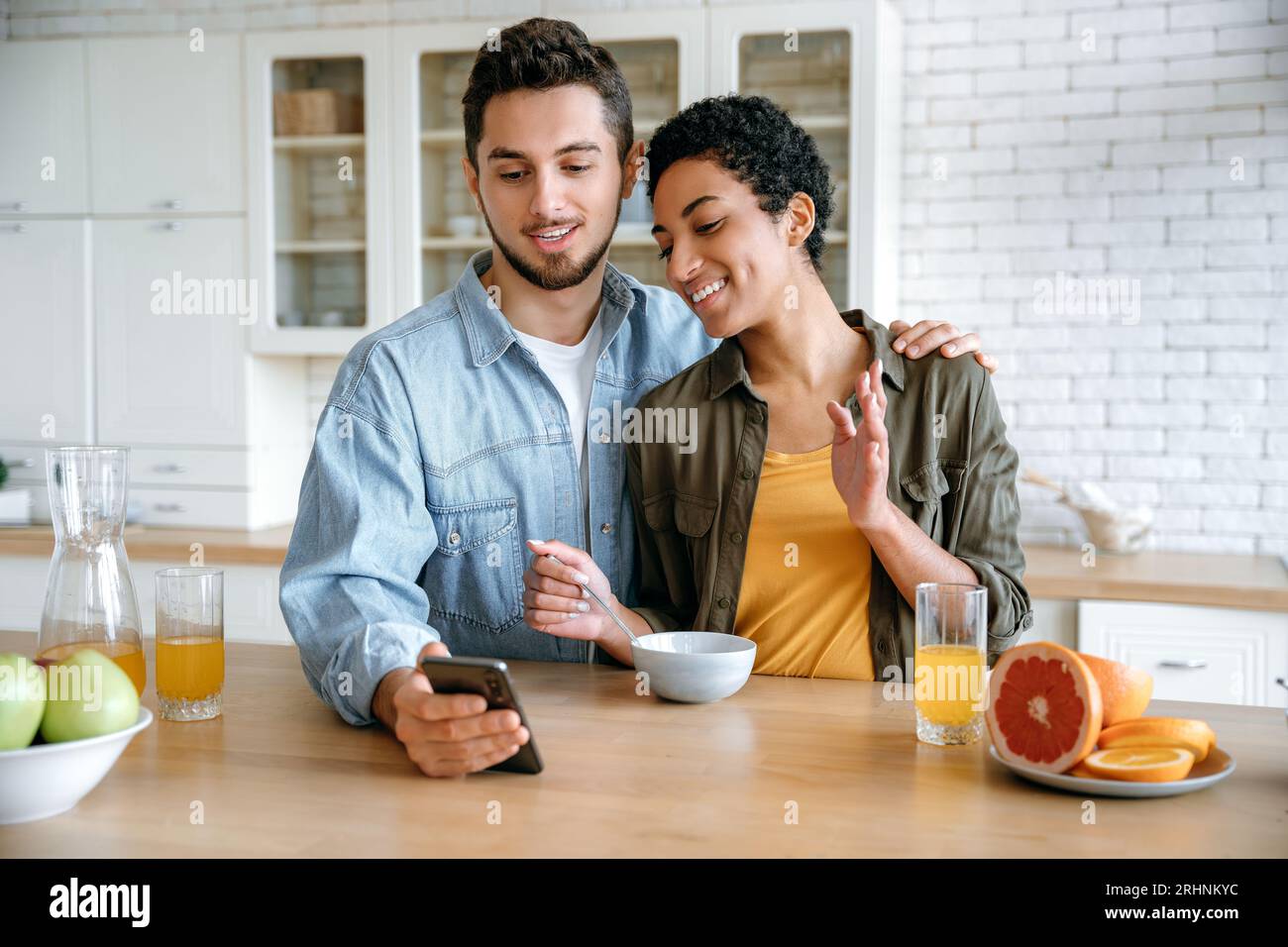 Happy guy enjoy conference home hi-res stock photography and images - Alamy
