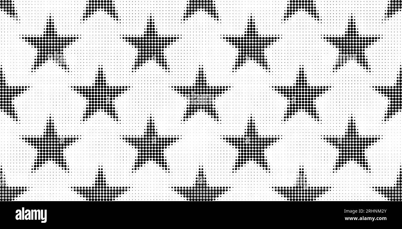 Seamless vintage halftone stars dot pattern background. Tileable grunge ...