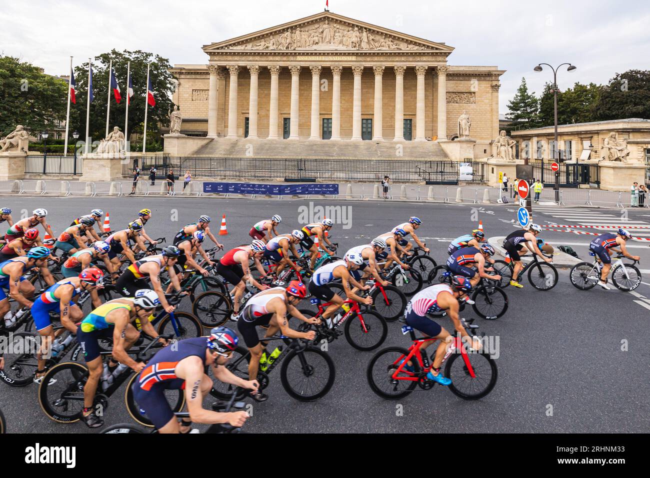 Paris, France. 18th Aug, 2023. illustration bike vélo during the 2023 ...