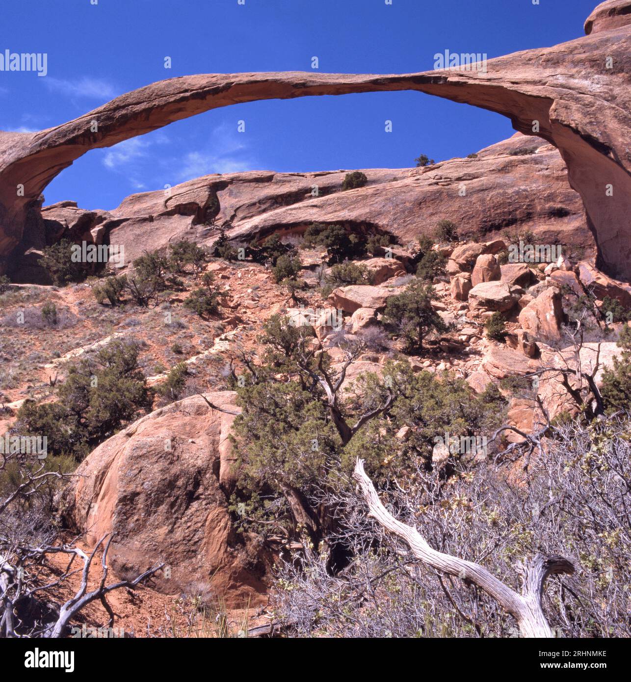 The longest arch on the planet - the Landscape Arch in Arches National ...