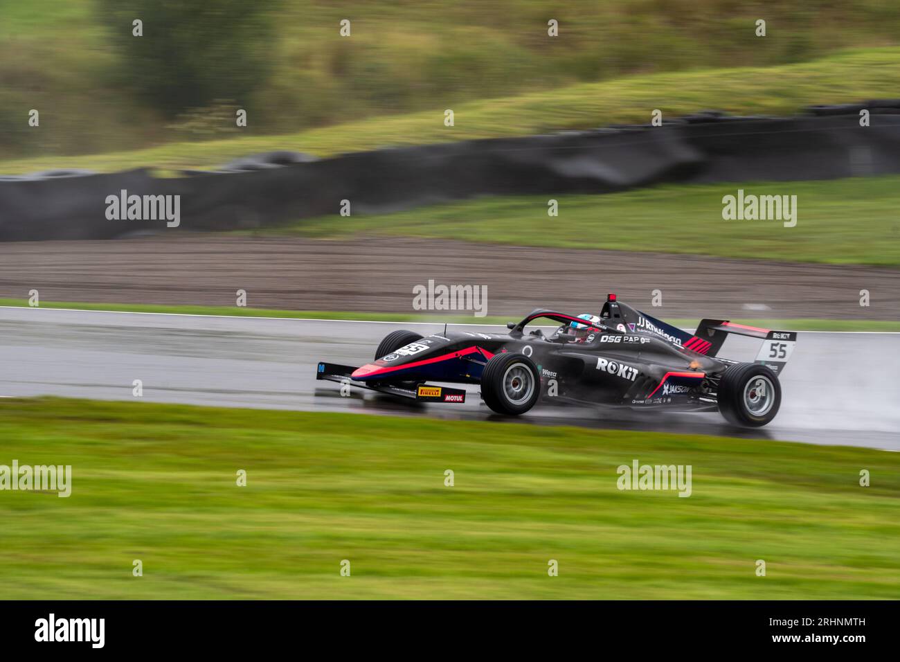 British F4 Dion GOWDA (#55) Rodin Carlin at Knockhill Racing Circuit ...