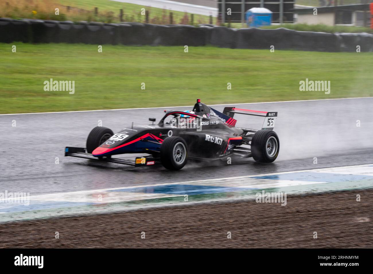 British F4 Dion GOWDA (#55) Rodin Carlin at Knockhill Racing Circuit ...